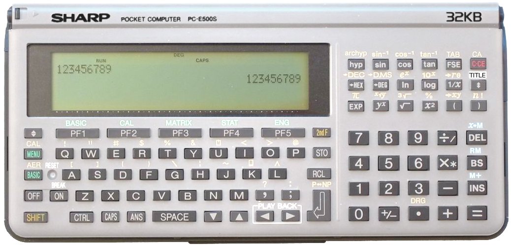 extraction ROM Sharp PC-E500S - Forum